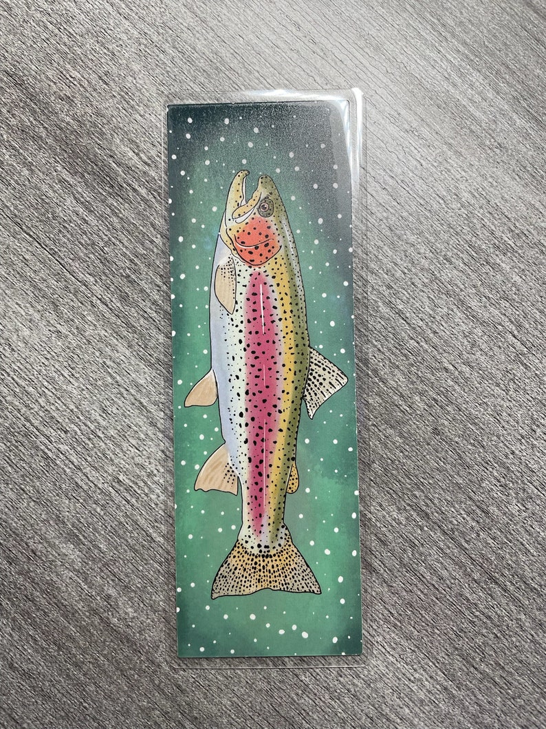 Rainbow Trout Matte Bookmark - Laminated or Unlaminated Option - Fish ...