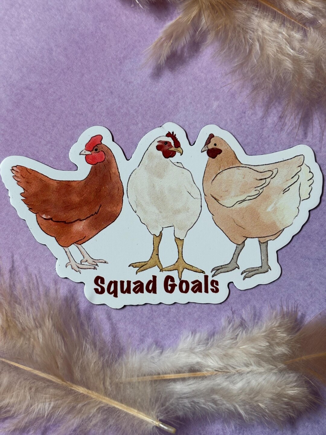 Chicken Squad Goal Vinyl Fridge Magnet - Original Art - Flexible Magnet ...