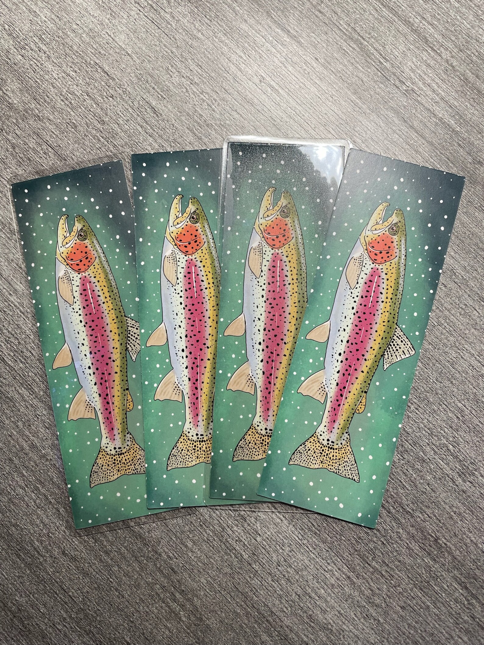 Rainbow Trout Matte Bookmark - Laminated or Unlaminated Option - Fish ...