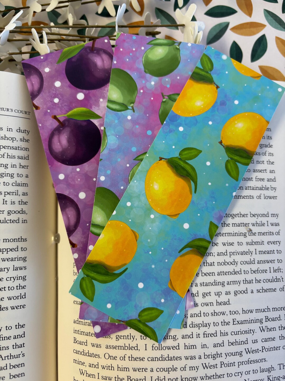 Orchard Fruit Bookmark Collection - Laminated or Unlaminated - Plum ...