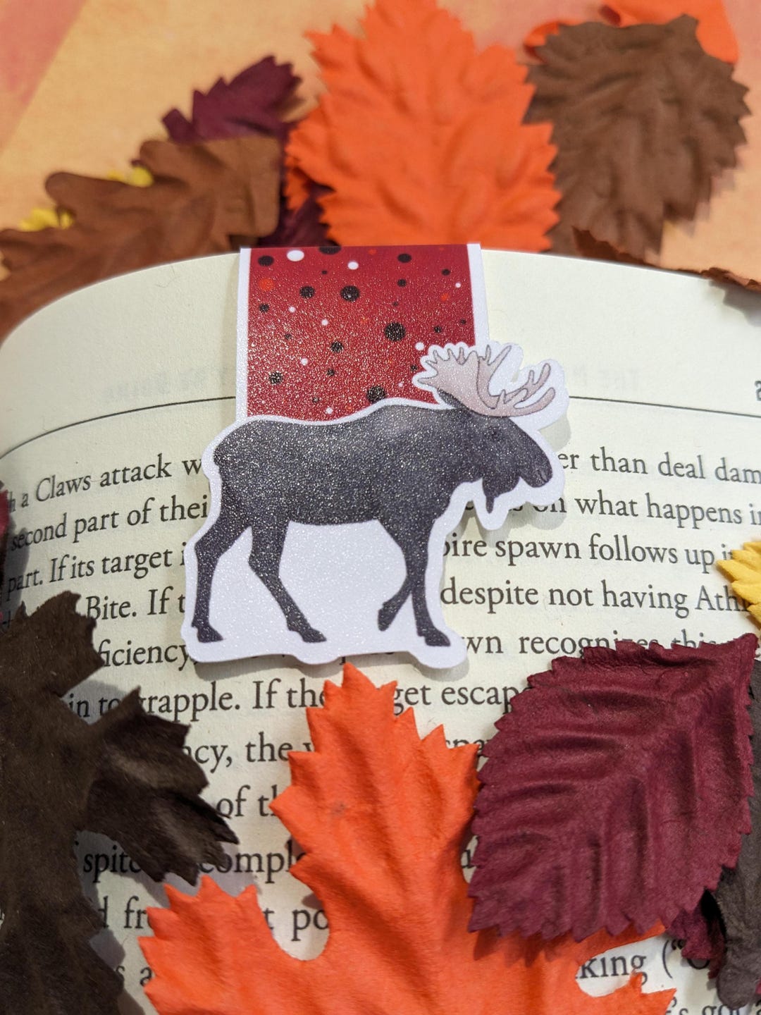 Moose Magnetic Bookmark - Whimsical Bookmark - Book Lover - Bookish ...