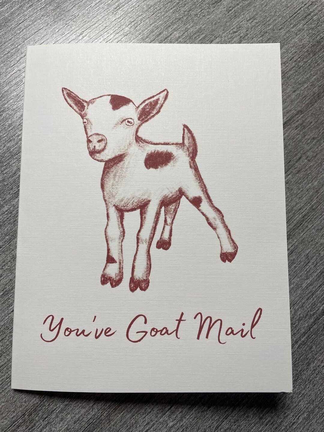 You've Goat Mail Greeting Card With Craft Paper Envelope - Punny Card ...