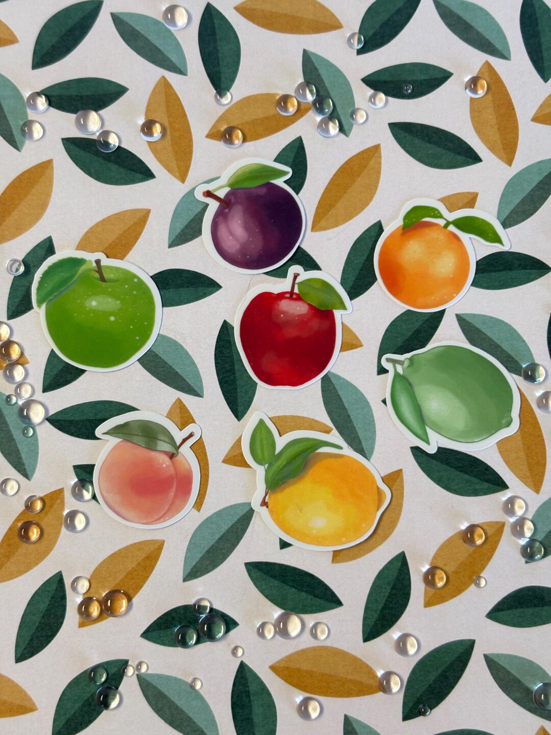 Orchard Fruit Vinyl Sticker Collection, Waterproof, Translucent Vinyl ...