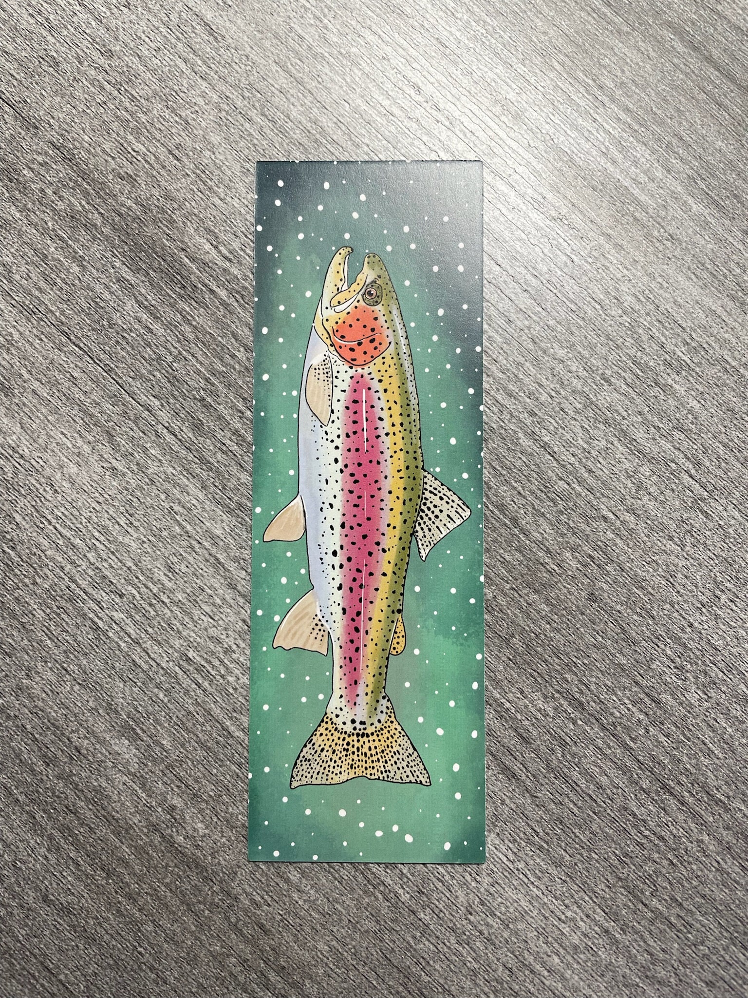 Rainbow Trout Matte Bookmark - Laminated or Unlaminated Option - Fish ...
