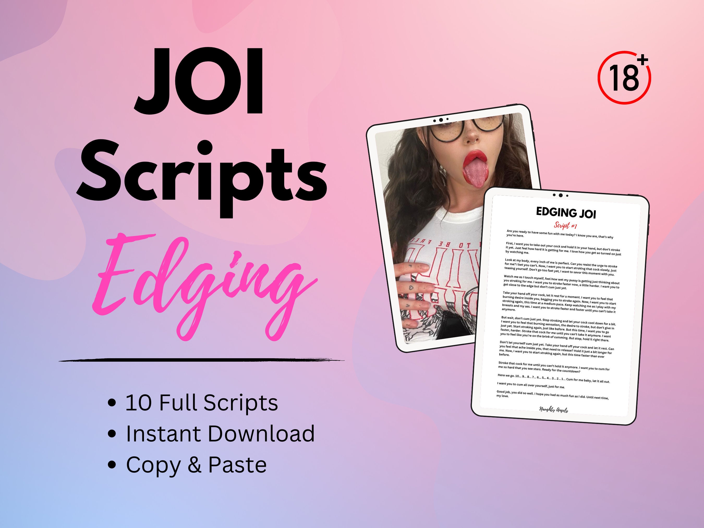 JOI Scripts Edging | Onlyfans JOI Scripts | Adult Content | Fansly | Sexting - Etsy