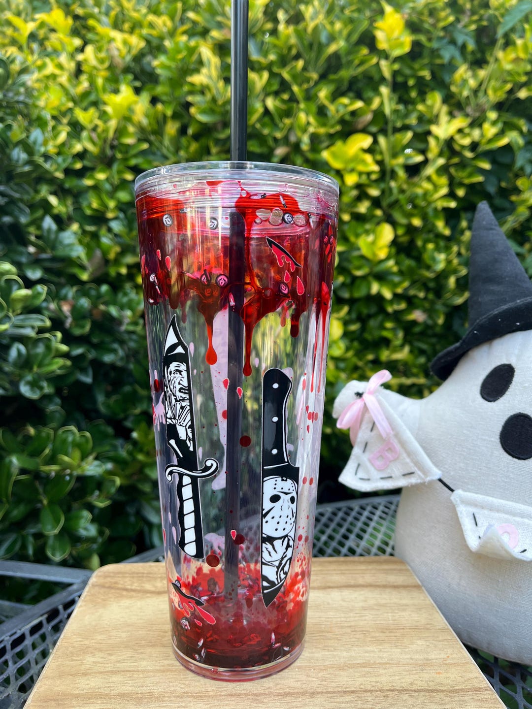 24oz Blood Drip Horror Movie Characters Tumbler scary Movie Halloween ...