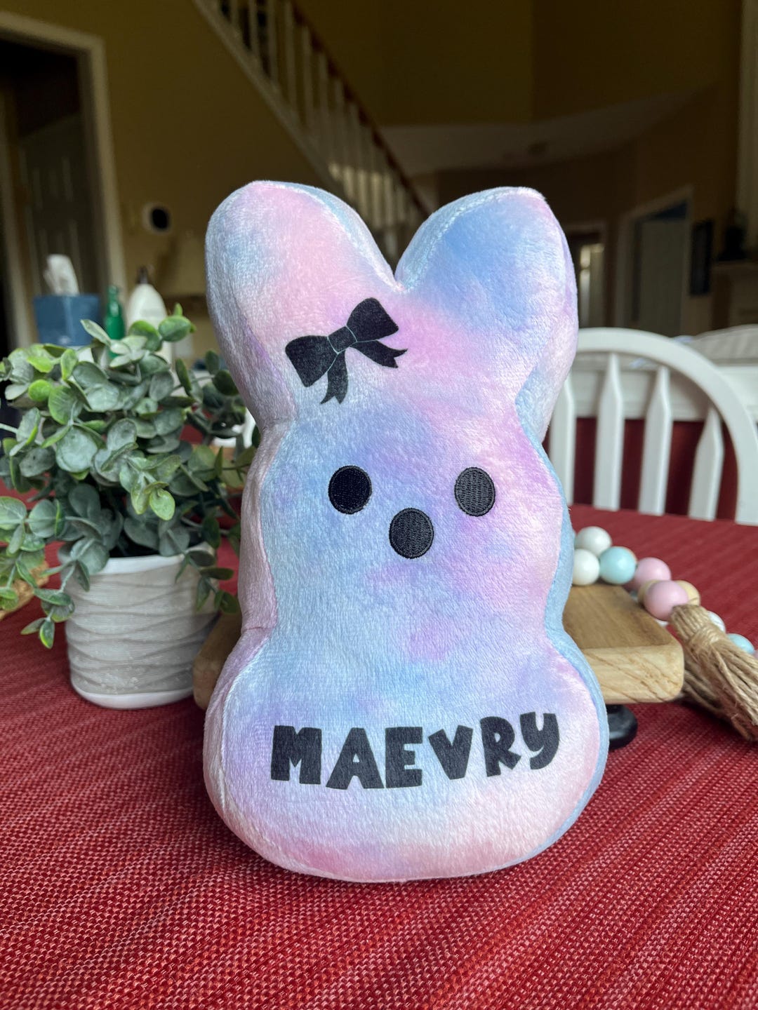 Personalized Peep Shaped 10" Plush ,easter Basket Filler, Easter Stuffy ...
