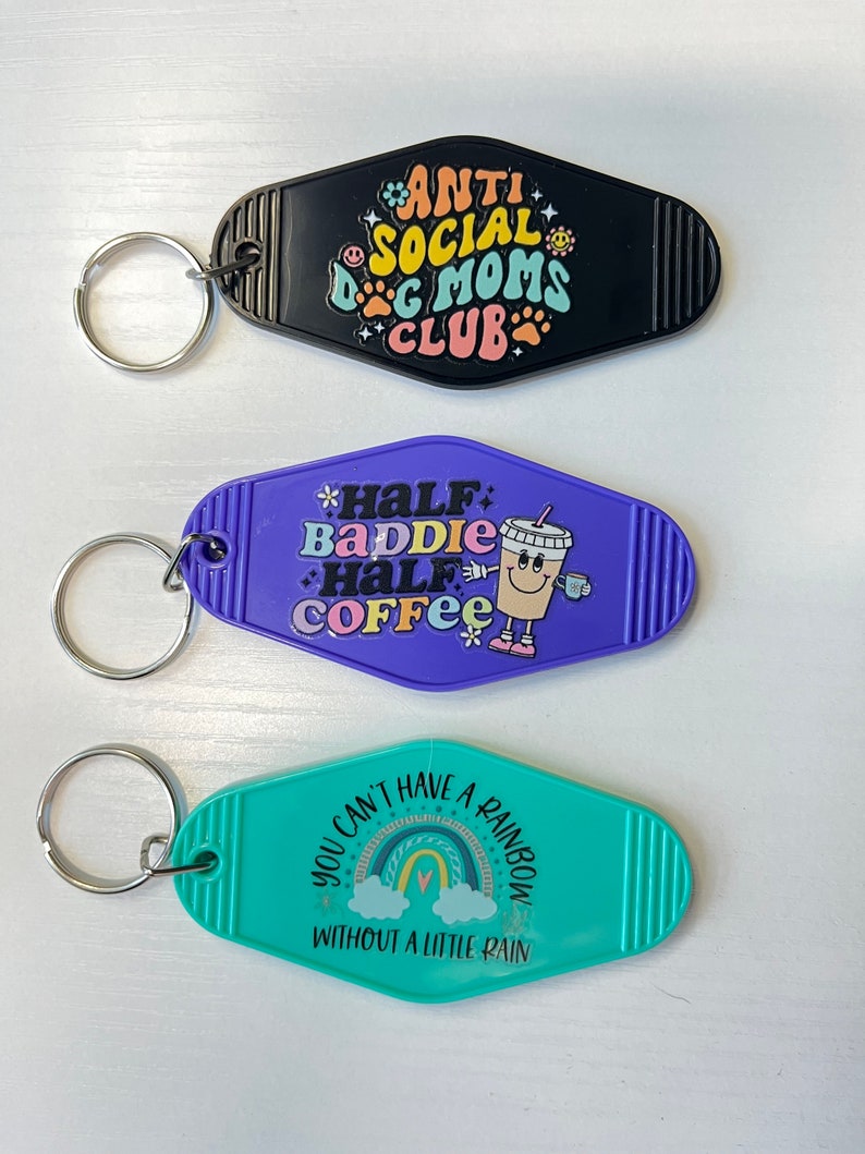 Motel Key Chains/trendy Key Chain/retro/mom Keychain/gift - Etsy