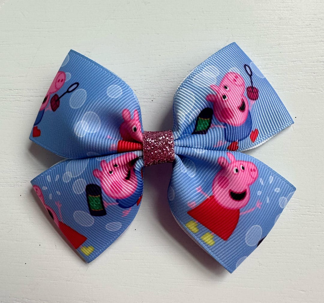 Peppa Pig Hair Bow - Etsy