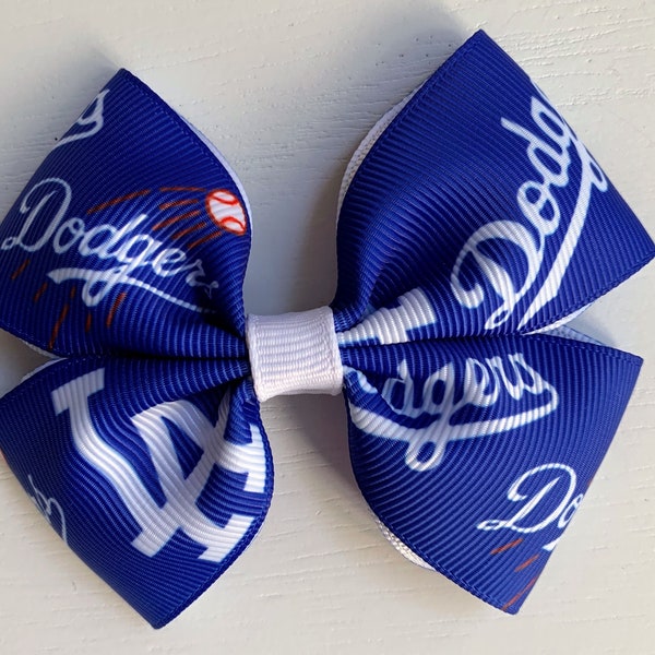 La Dodgers Hair Bow - Etsy