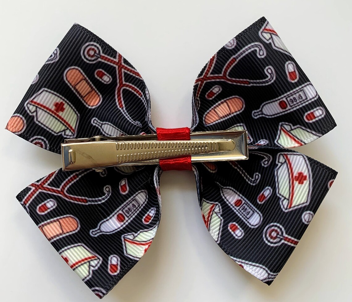 Nurse, Doctor, EMT, Hair Bow - Etsy