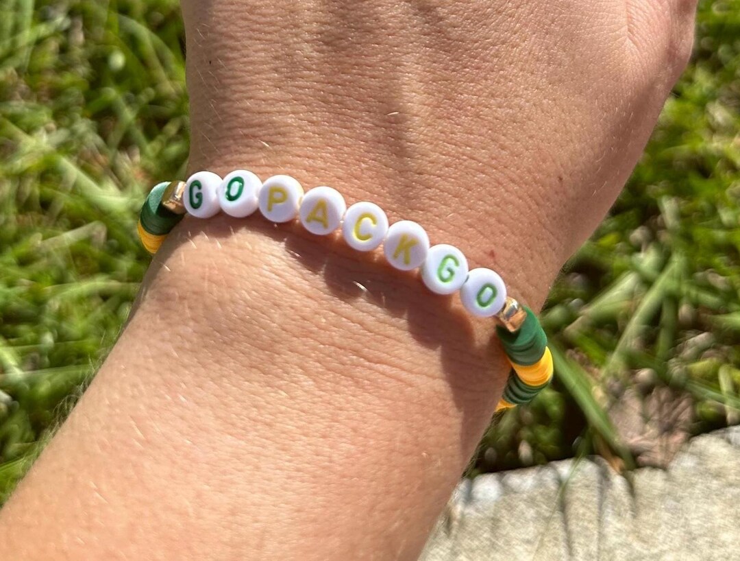 Green Bay Packers Bracelet, Gift, Go Pack Go - Etsy