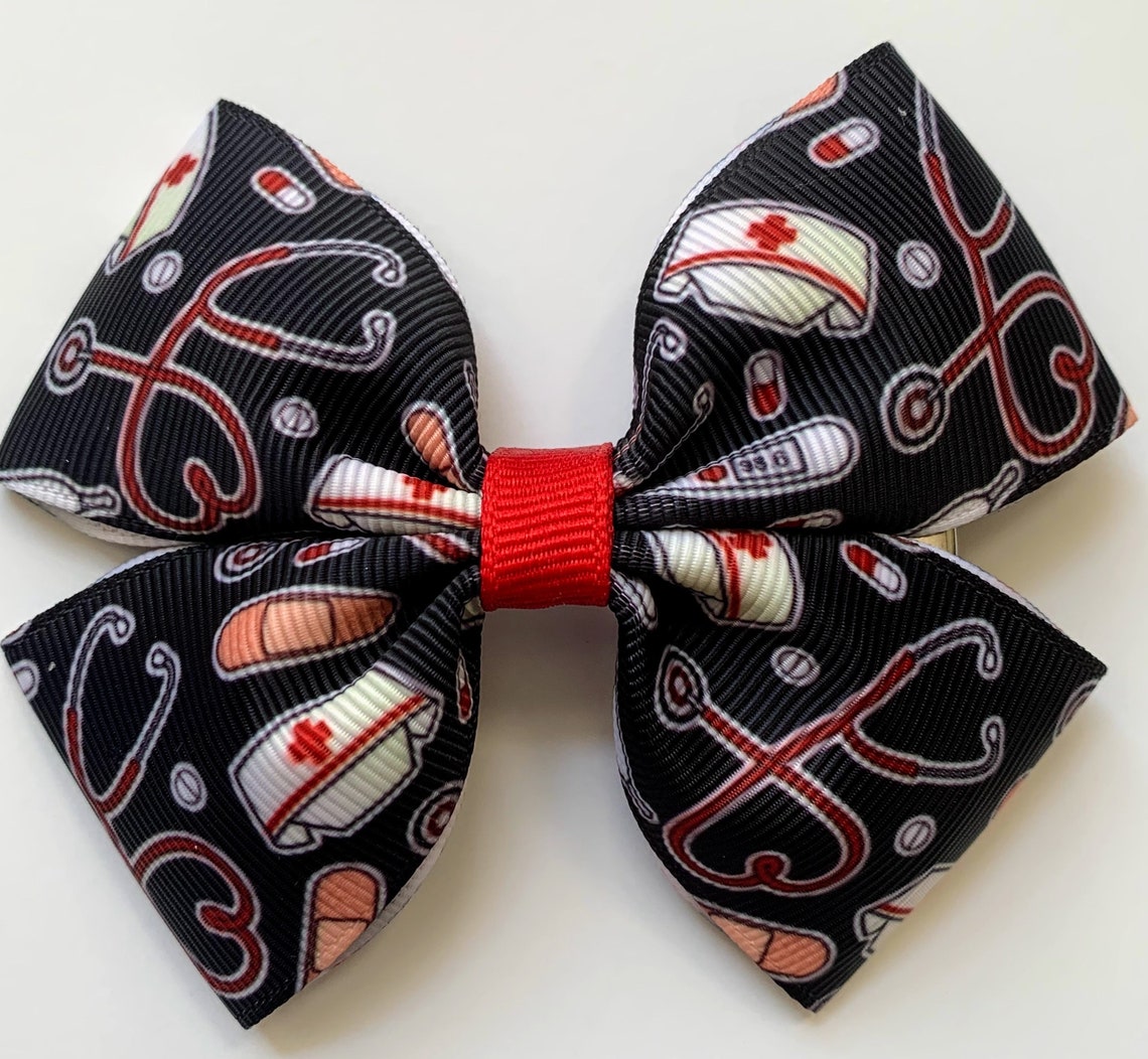 Nurse, Doctor, EMT, Hair Bow - Etsy