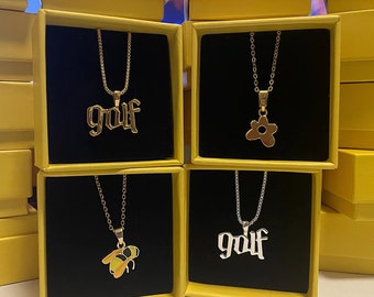 GOLF Le Fleur Tyler the Creator Golden Necklace / Chain / Golf - Etsy
