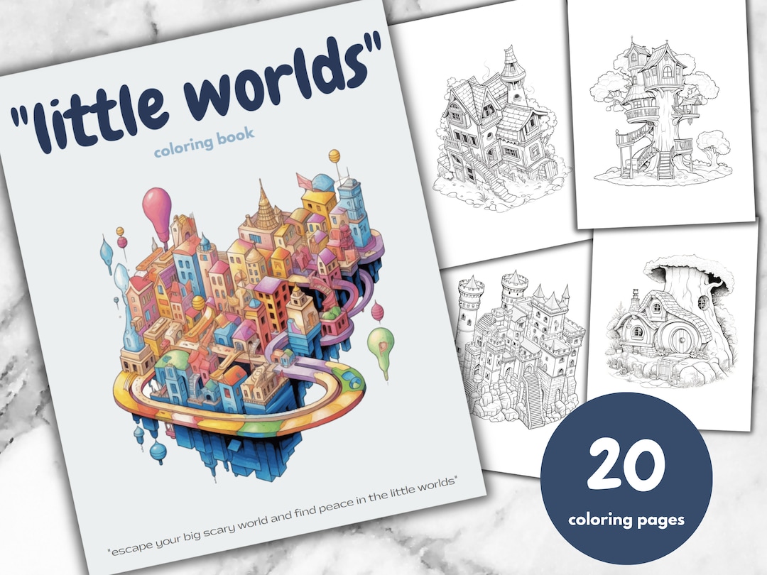 Coloring Pages | Enchanted Little Worlds | Black and White Coloring ...