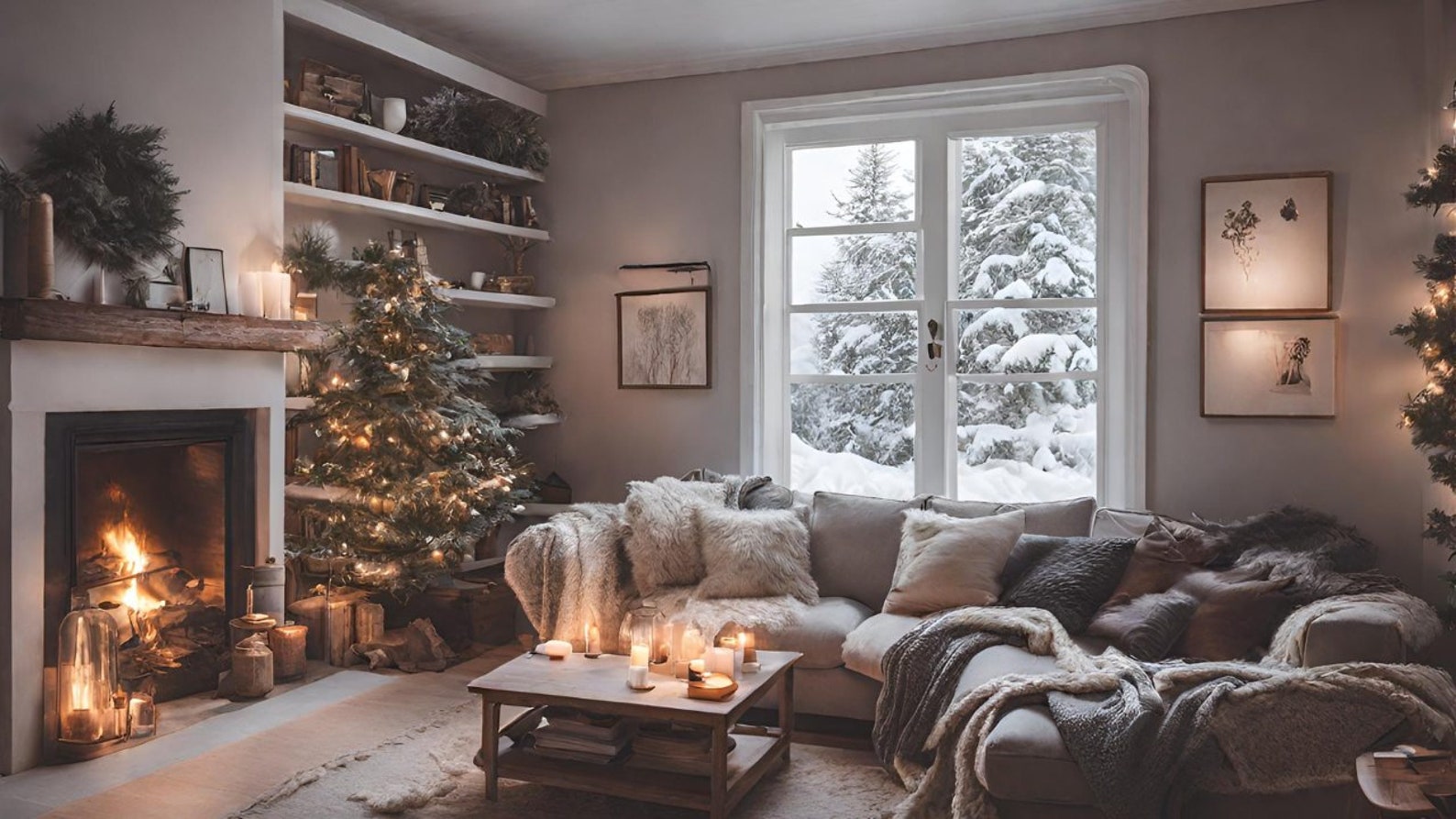 Holiday Zoom Background: Cozy Christmas Cabin, Zoom Background, Virtual Background, Zoom ...