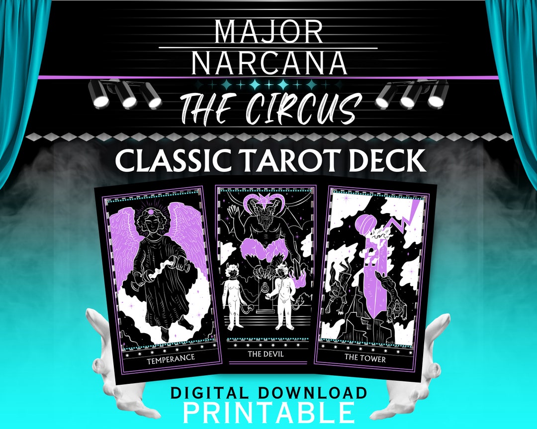 The Circus Tarot Card Deck 78 Cards Digital Download Printable PDF ...