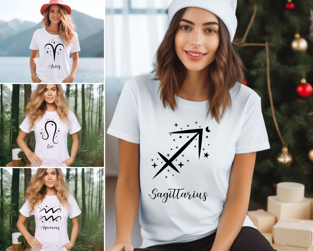 Sagittarius Zodiac T Shirt Zodiac Shirt Cute Christmas Ts Etsy