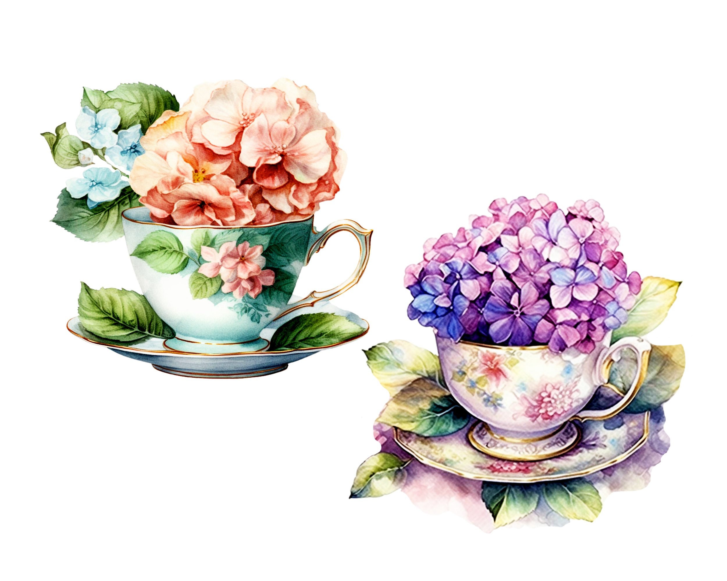 Tea Party Clipart, Watercolor Clipart, Tea Time Clip Art, Tea Clipart ...