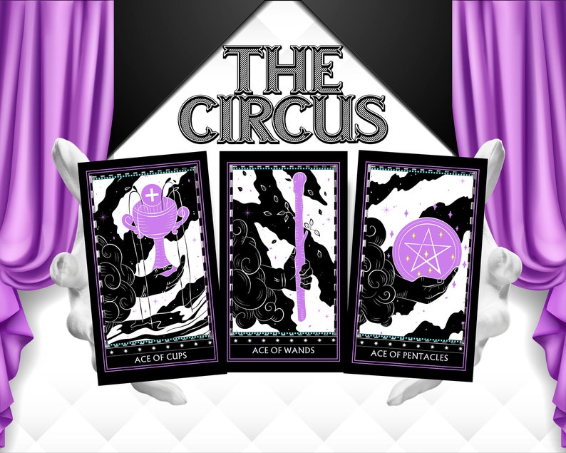 The Circus Tarot Card Deck 78 Cards Digital Download Printable PDF ...