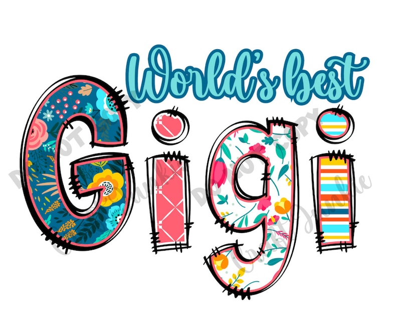 Worlds Best Gigi PNG - Etsy
