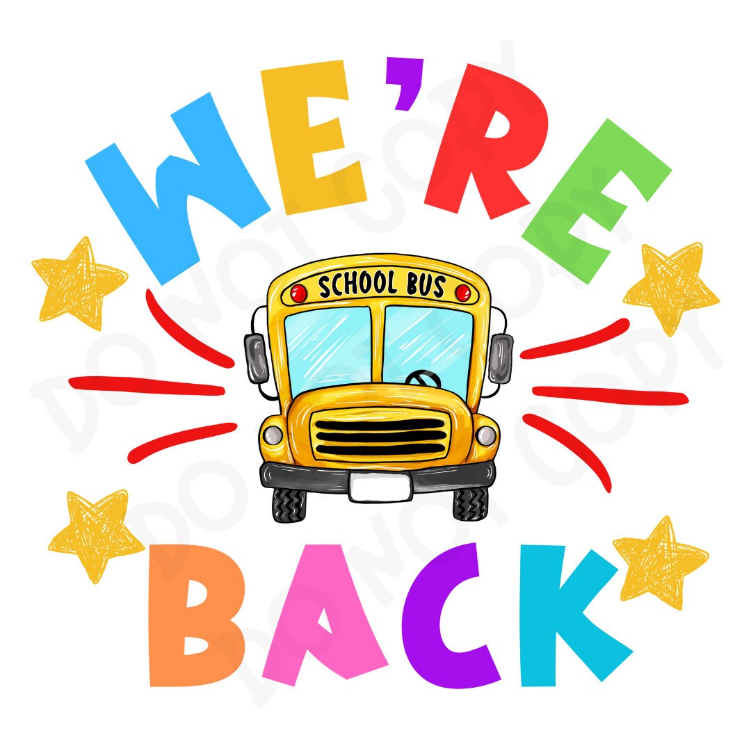 We're Back School Bus PNG - Etsy