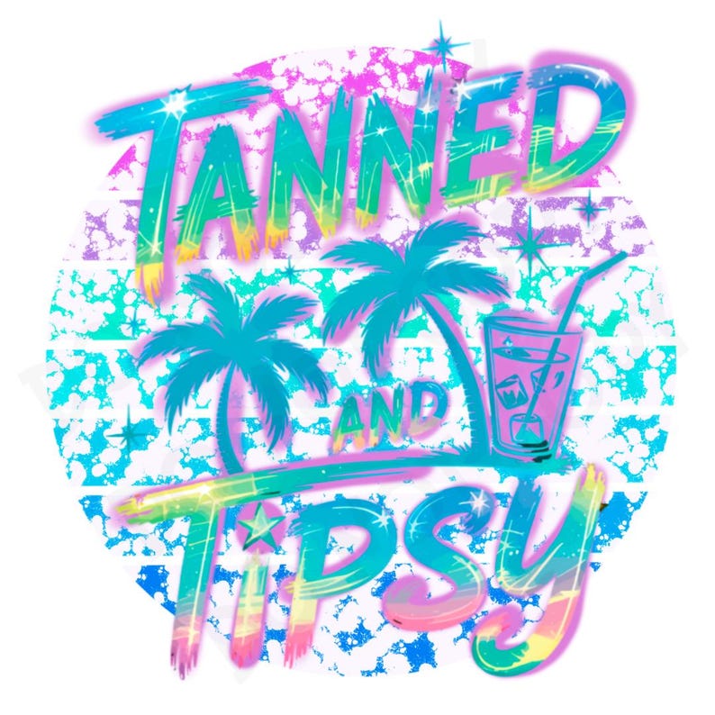 Tanned and Tipsy PNG - Etsy