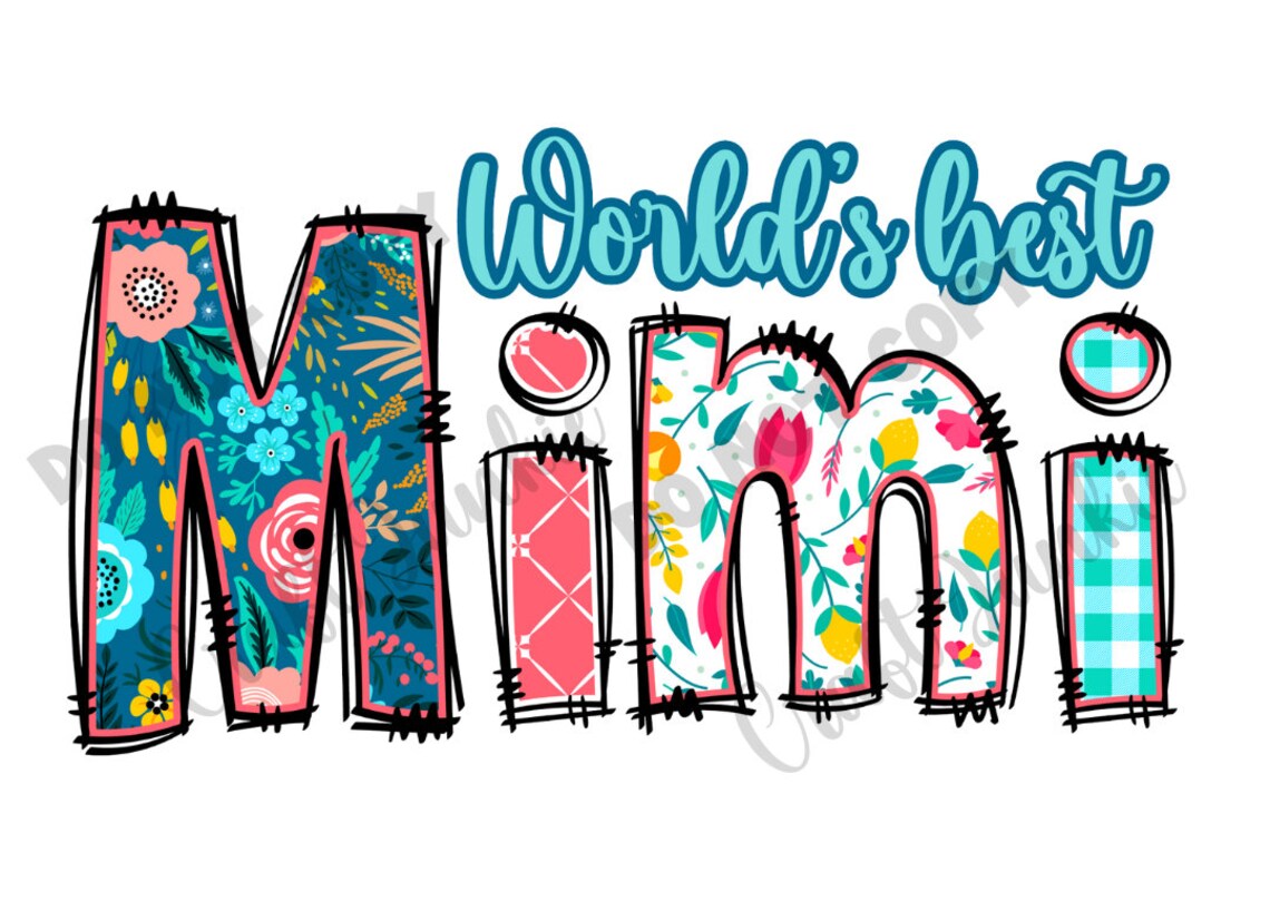 Worlds Best Mimi PNG - Etsy