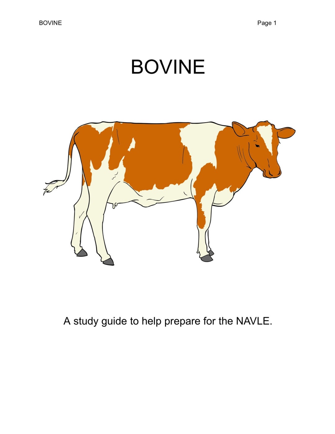 Bovine Vet Med Study Guide for the NAVLE - Etsy