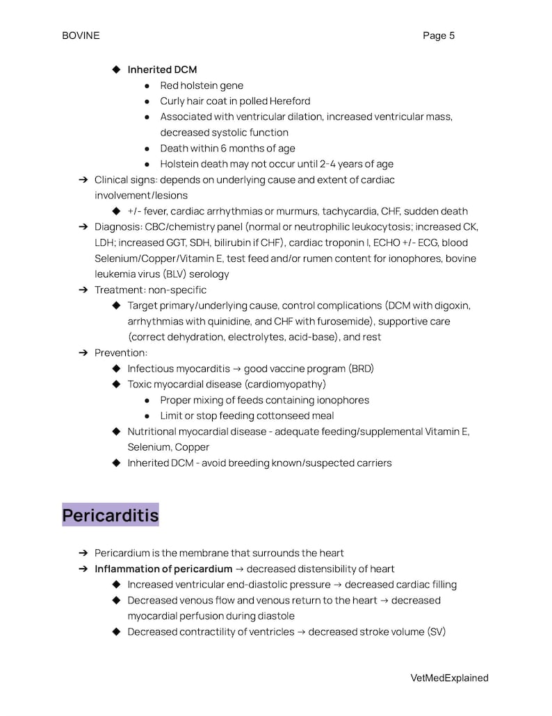 Bovine Vet Med Study Guide for the NAVLE - Etsy