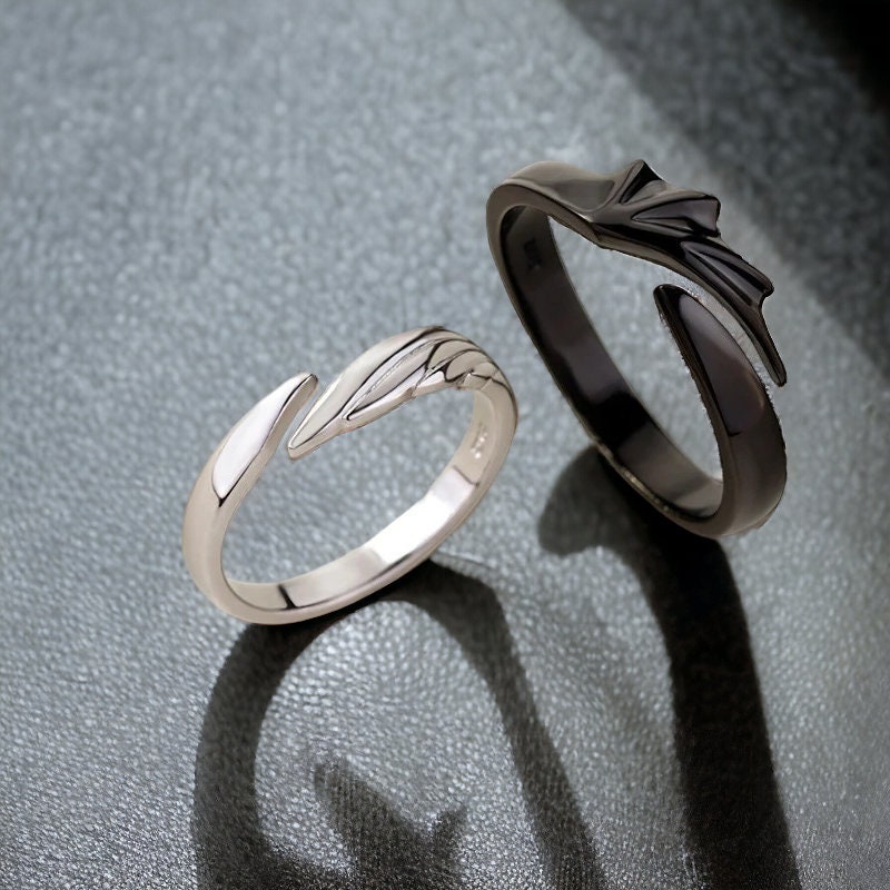 Dragon Rings, Matching Dragon Rings, Couple Rings, Silver Dragon Ring ...