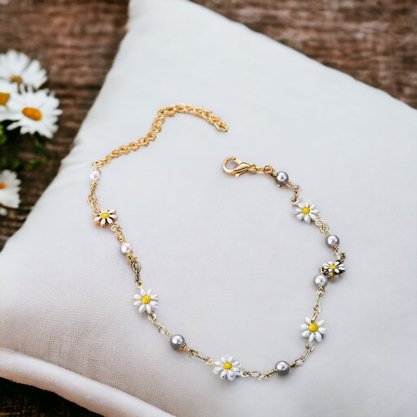 Floral Anklet - Etsy