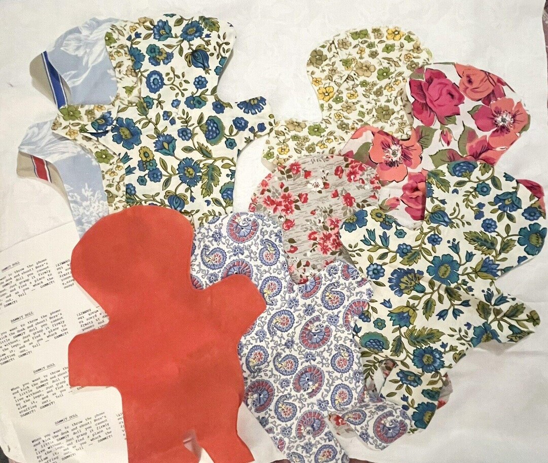 Vintage Dammit Doll Kit Fabric Stencil Saying Ready to Sew Fill Extras ...