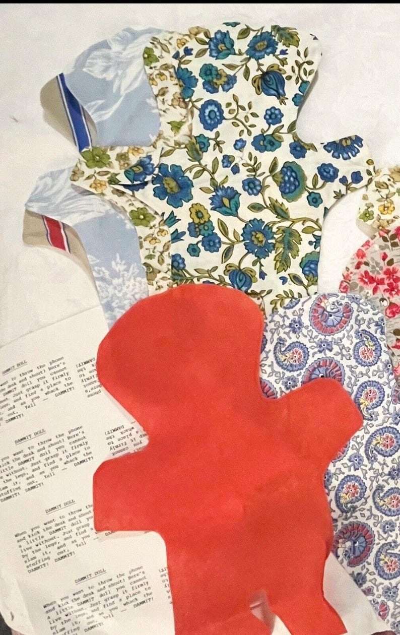Vintage Dammit Doll Kit Fabric Stencil Saying Ready to Sew Fill Extras ...