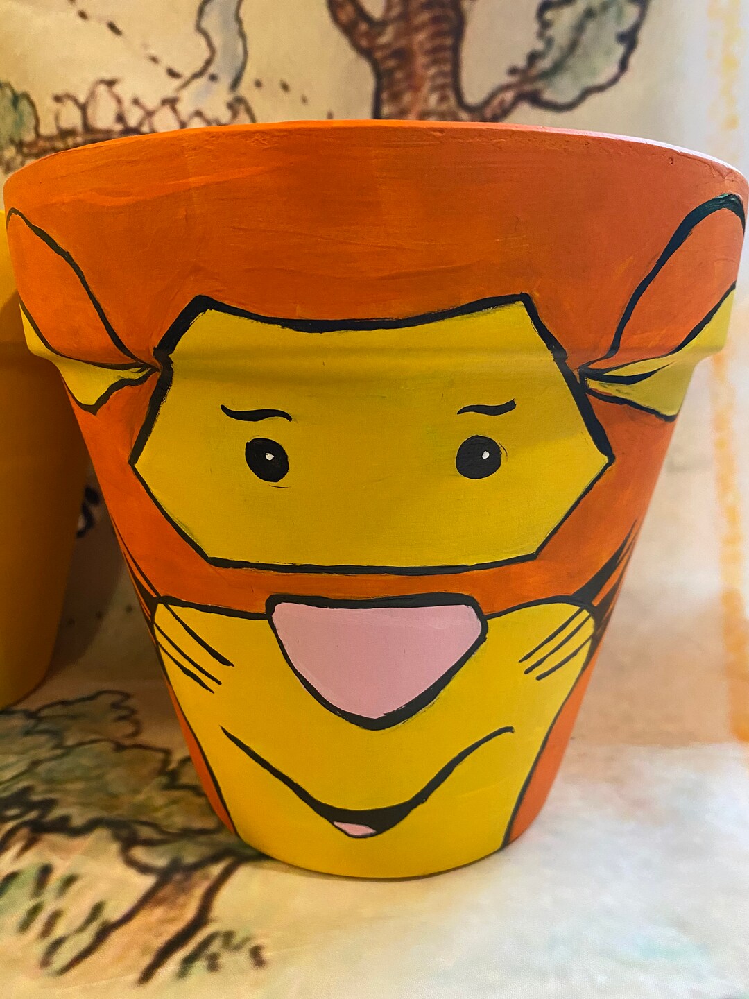 Tigger Pooh Flower Pot 8 Inch - Etsy