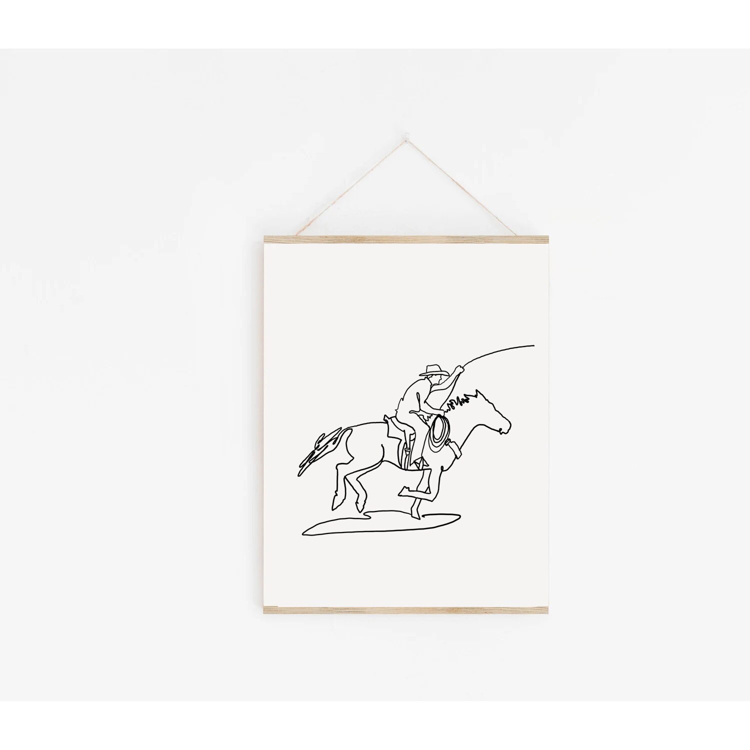 Cowboy Nursery Set of 3 Prints | Minimalist Line Art| Kids Room Décor ...