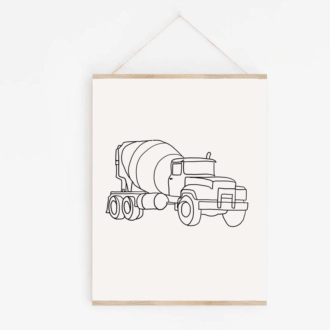 Set of 3 Construction Site Décor| Minimalist Line Art | Kids Room Art ...
