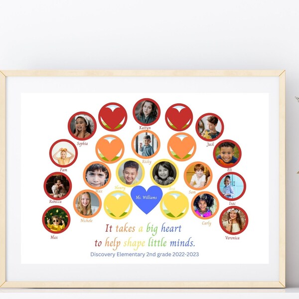 Teacher Photo With Class Names - Etsy