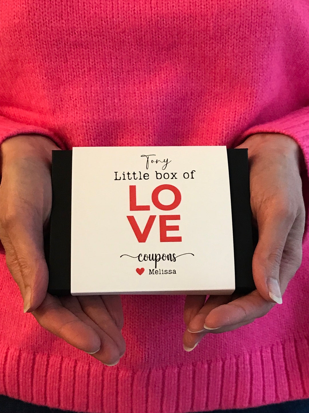 Love Coupon Box, Personalized Gift for Boyfriend, Husband, Wife ...