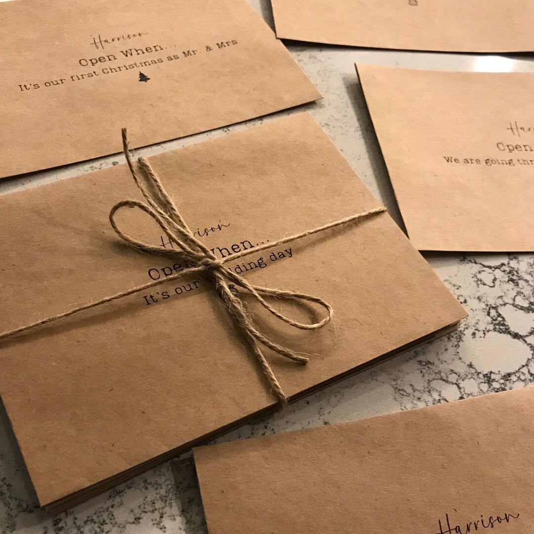 Open When Envelopes Letters, to My Husband Wife on Our Wedding Day ...