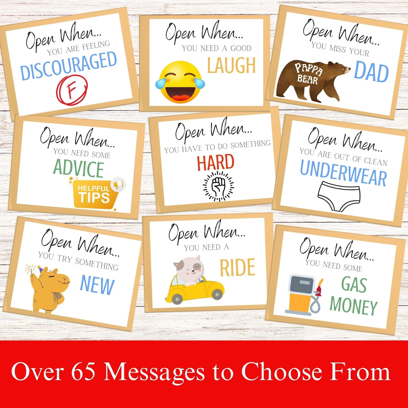 Open When Envelopes for College Students, Open When Letters College ...