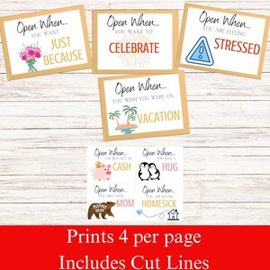 Open When Envelopes for College Students, Open When Letters, College ...