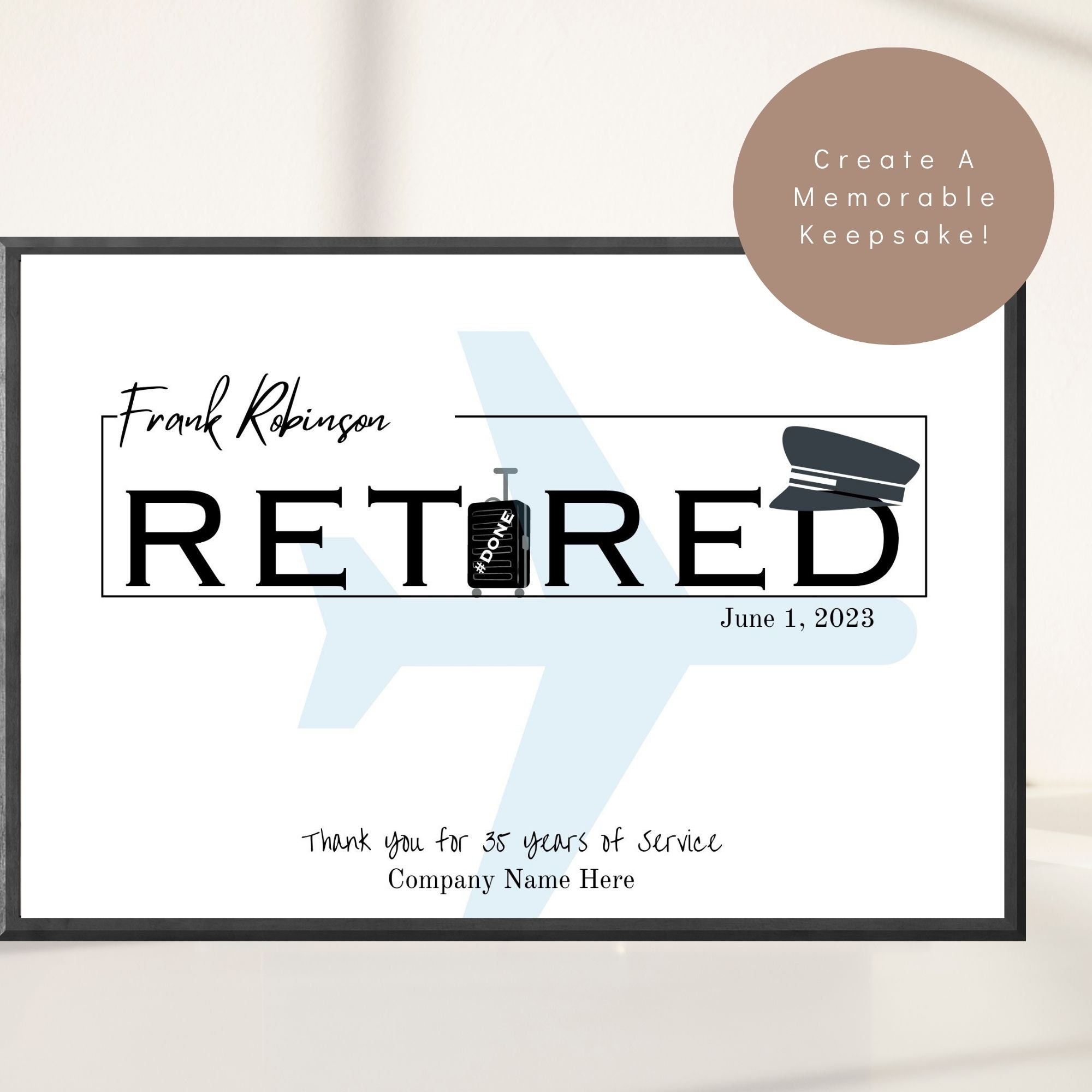 Retirement Gift for Pilot, Gift for Coworker Retirement Party ...