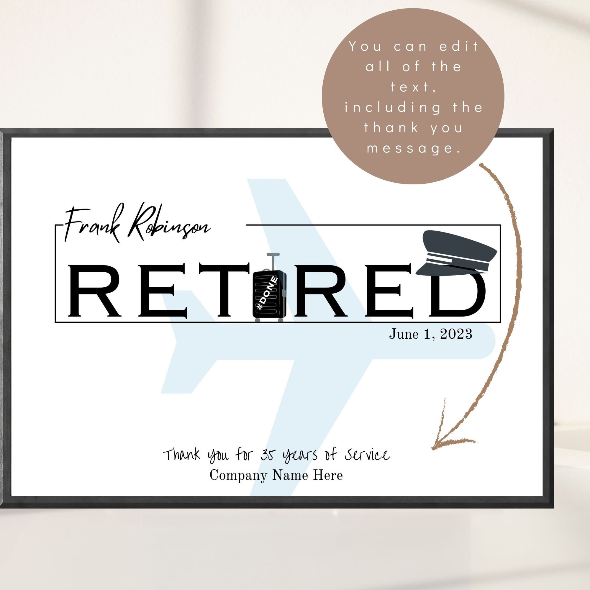 Retirement Gift for Pilot, Gift for Coworker Retirement Party ...