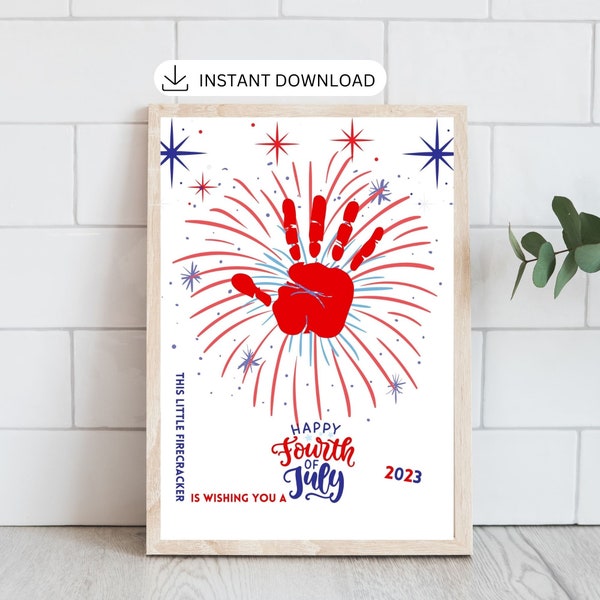 July 4th Handprint Art - Etsy