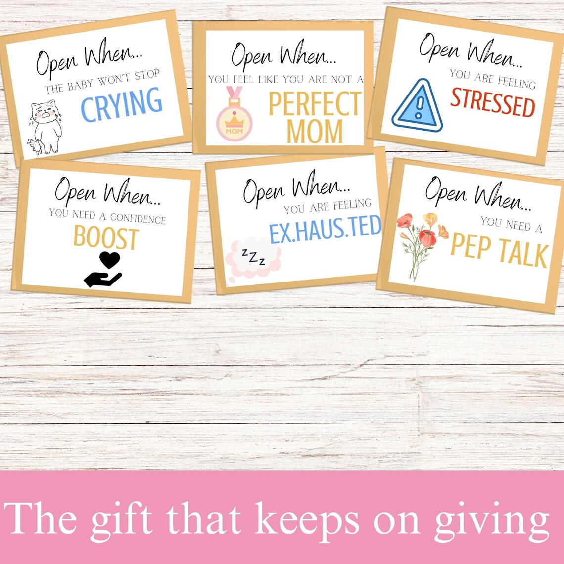 Open When Labels for New Mom, New Mom Care Package, Open When Letters ...