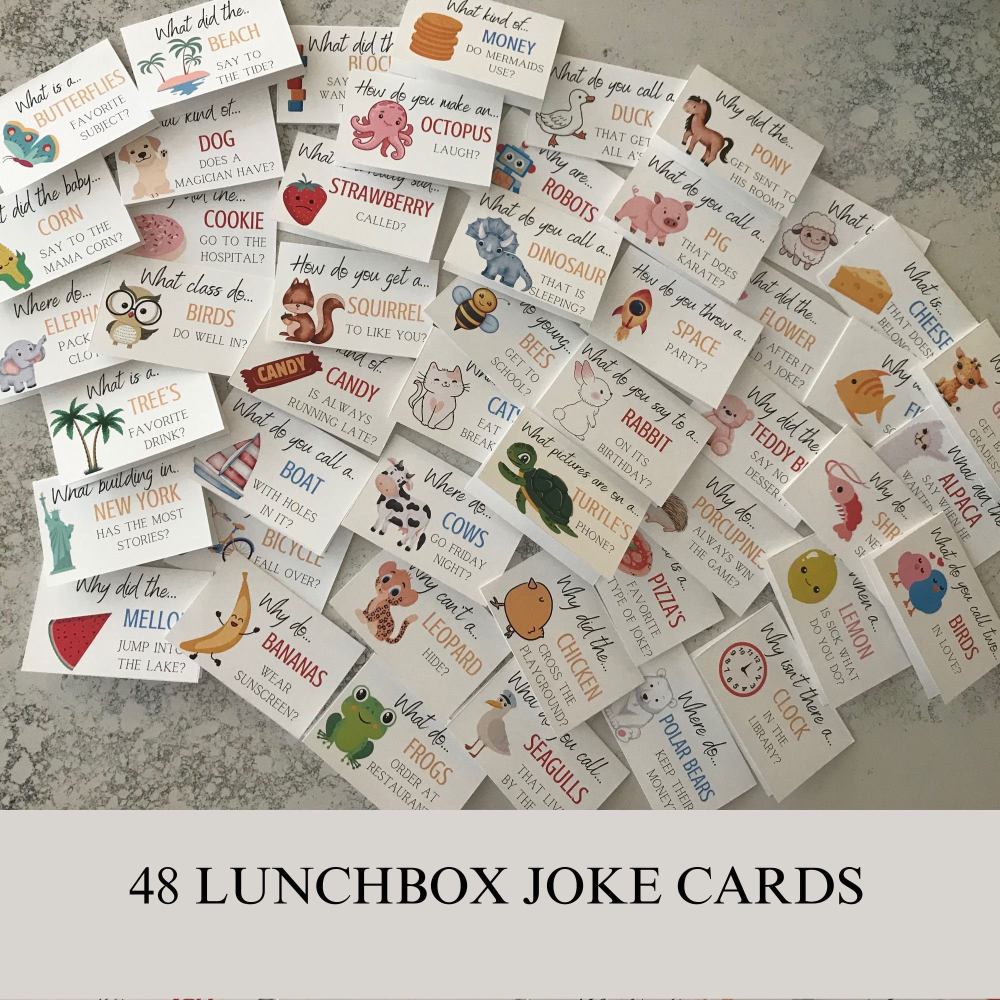 Lunchbox Jokes Printable Lunch Box Notes Jokes for Kids - Etsy
