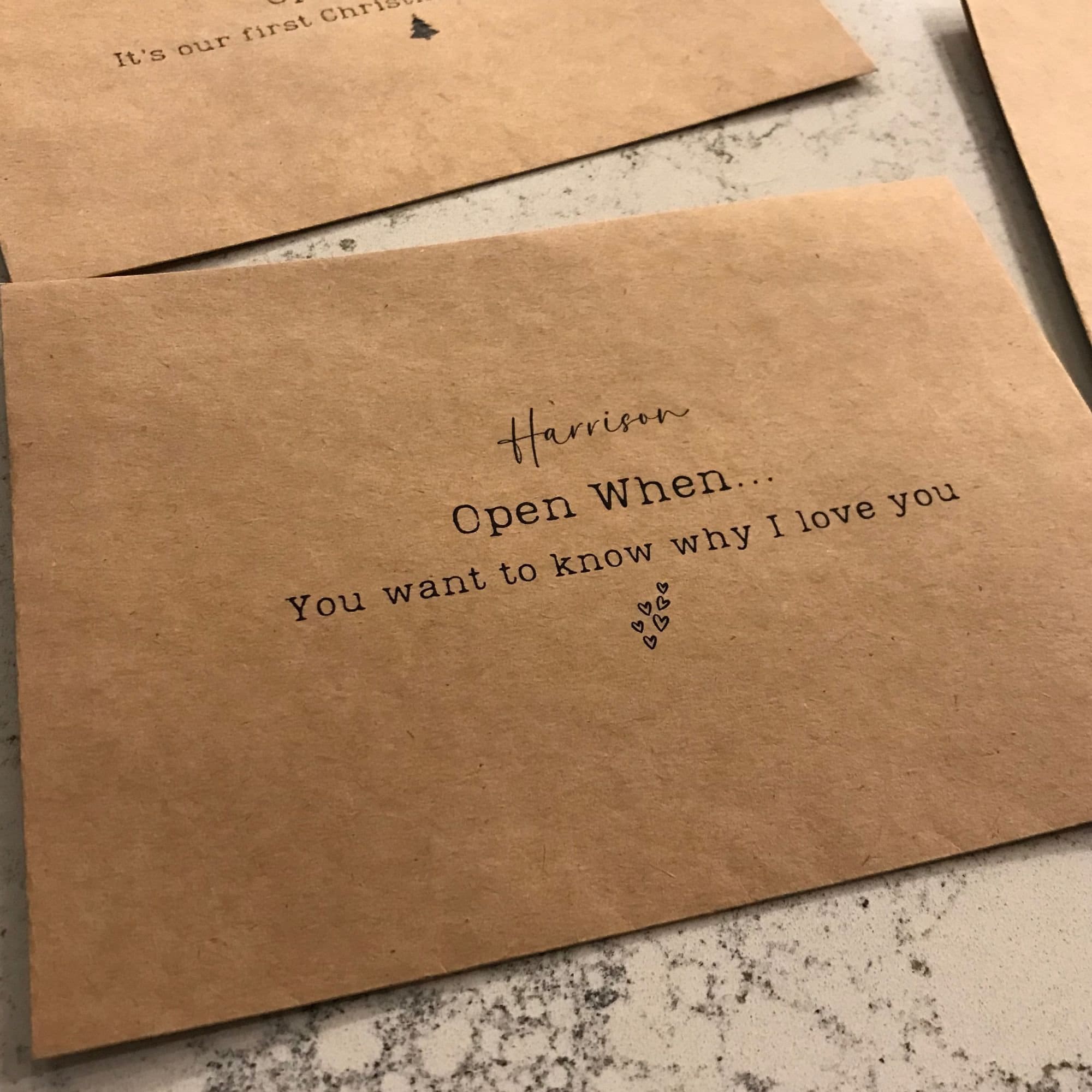 Open When Envelopes Letters, to My Husband Wife on Our Wedding Day ...