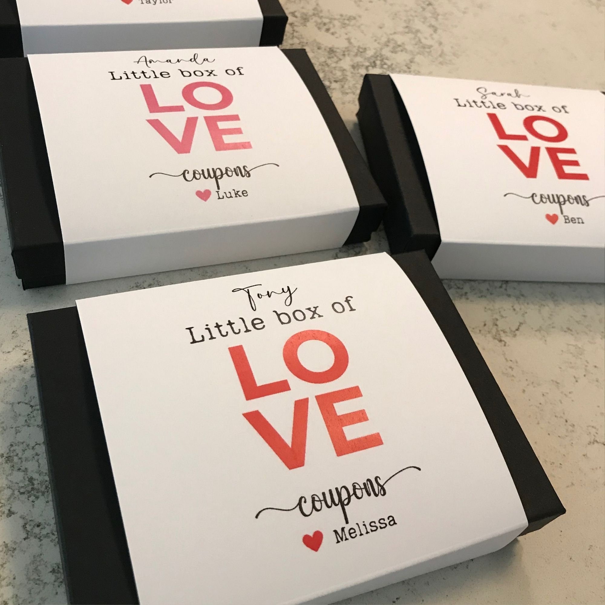 Love Coupon Box, Personalized Gift for Boyfriend, Husband, Wife ...