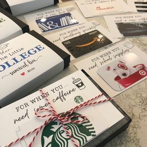 College Gift Card Book, College Care Package, High School Graduation ...
